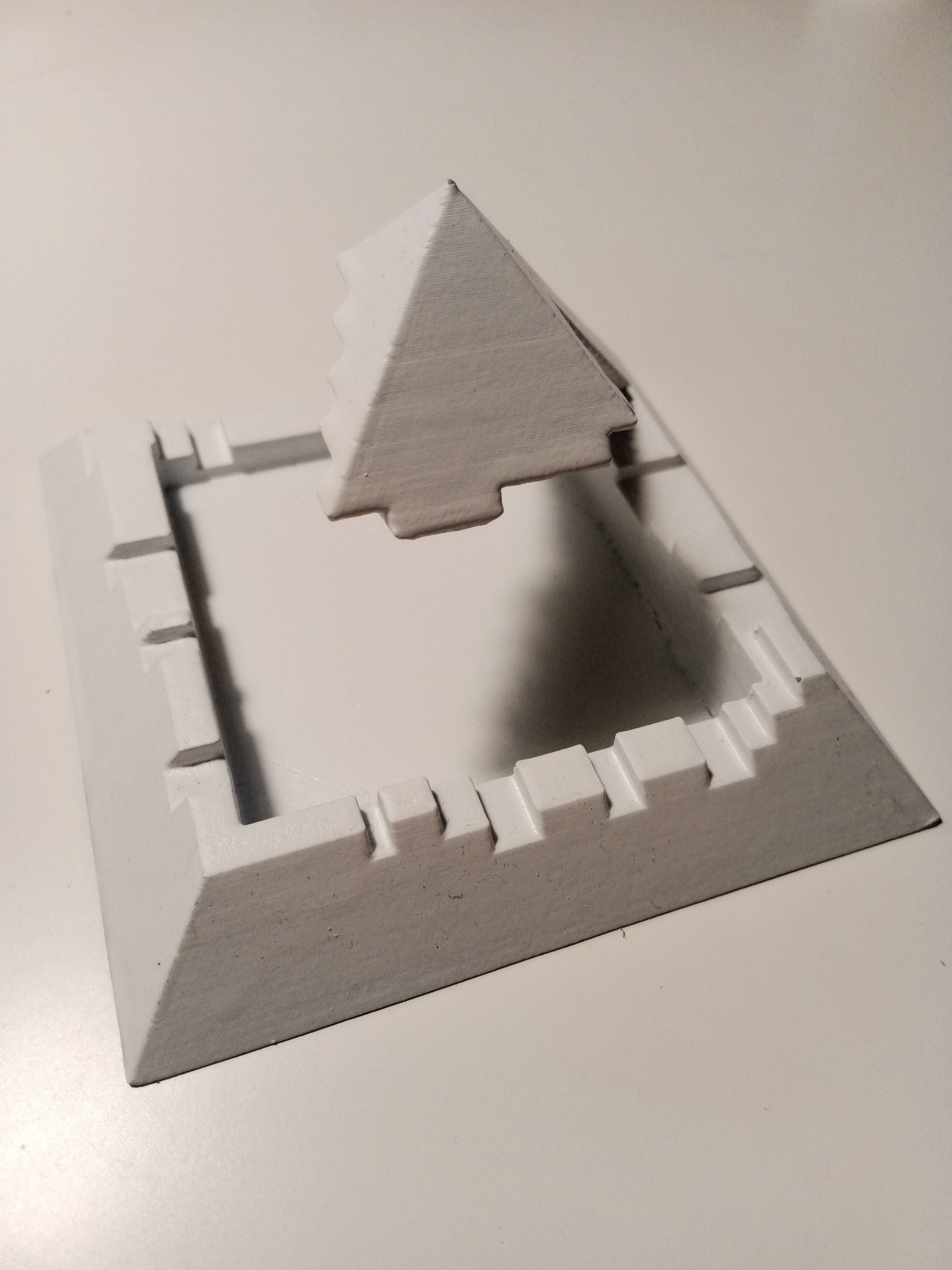 broken pyramid ashtray 3D model 3D printable | CGTrader