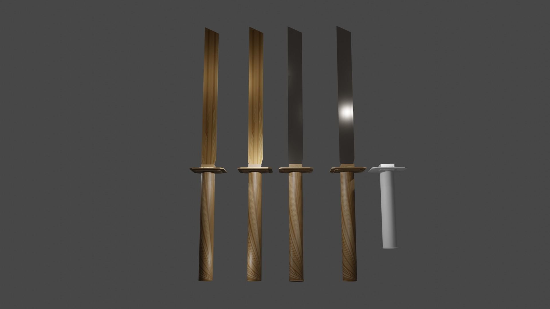 Wooden Swords free 3D model | CGTrader