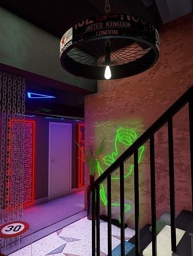 Wheel Lighting Fixture 3D model | CGTrader