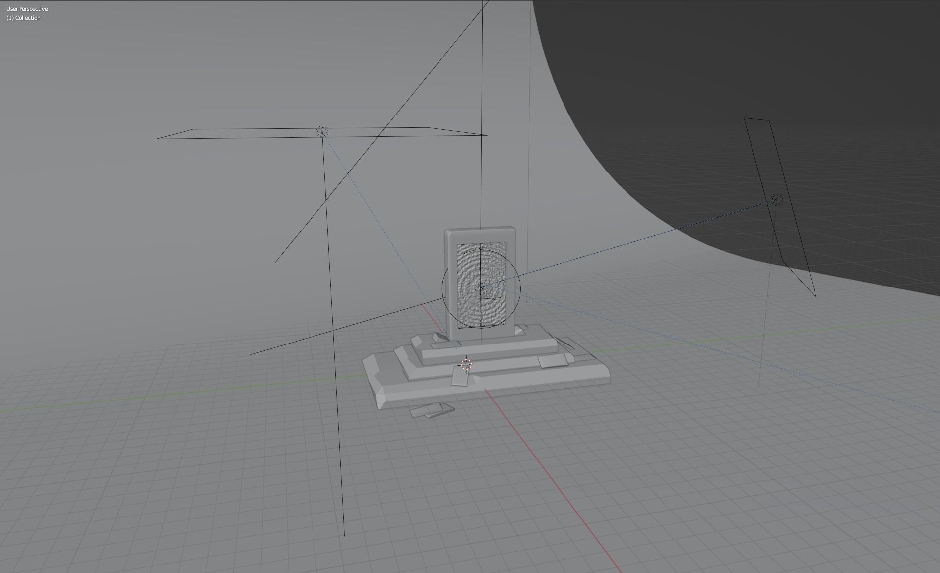 3D model LowPoly Portal monument with light in it VR / AR / low-poly ...