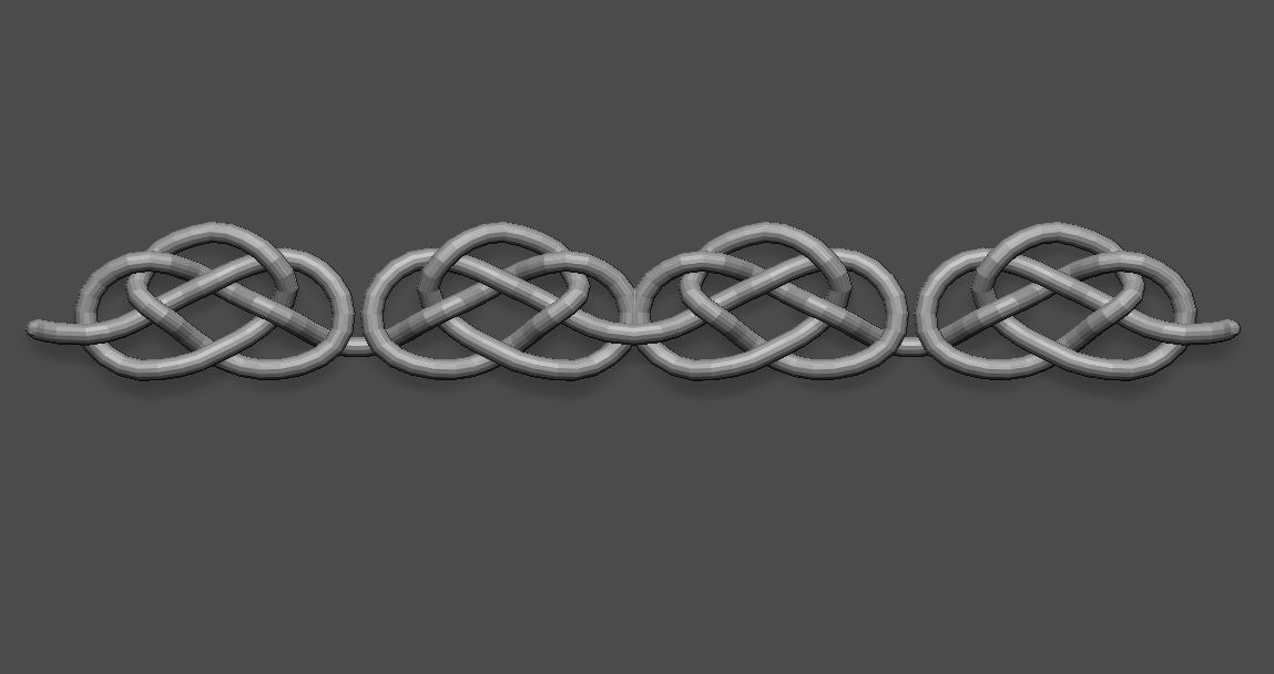 20 Low poly knot nodes base mesh Zbrush IMM and curve set 3D model ...