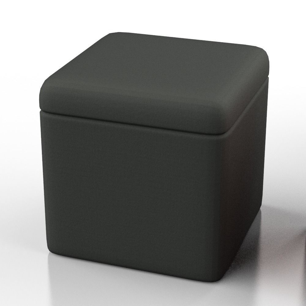 Ottoman cube stool free 3D model | CGTrader