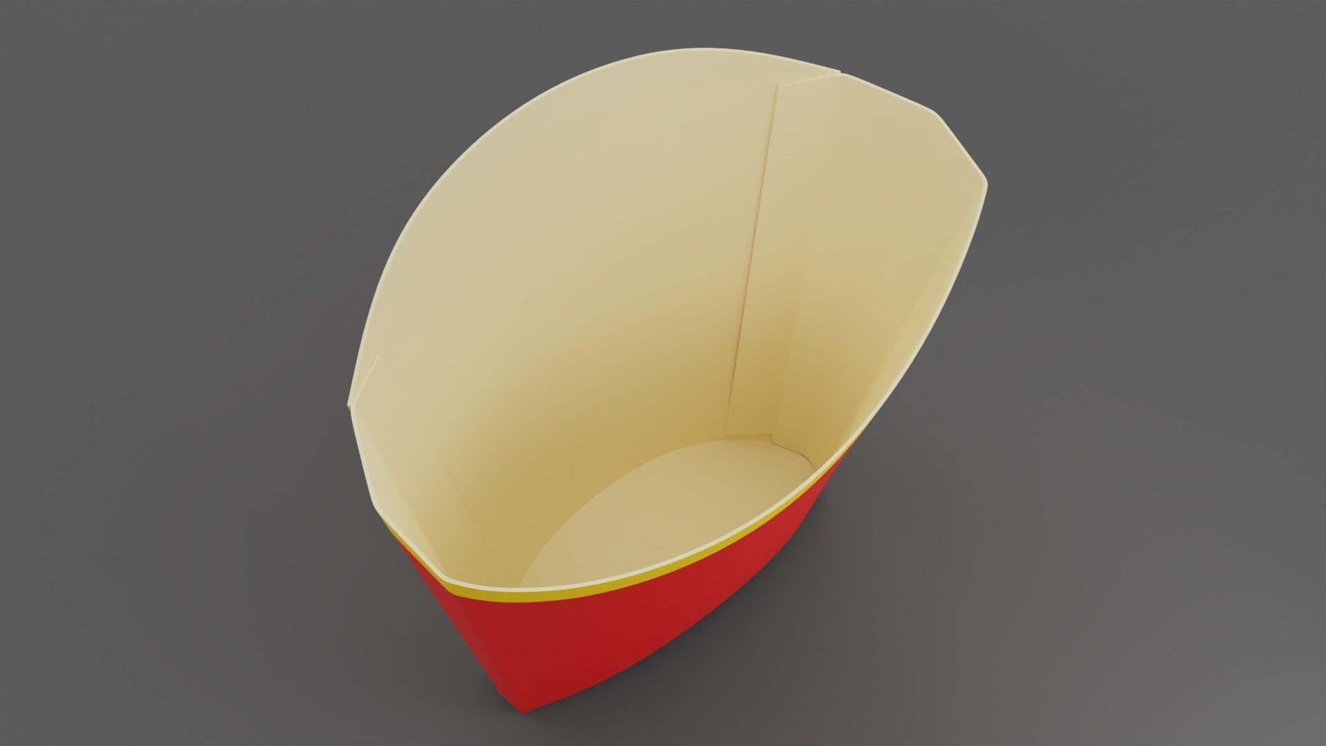 3D model Empty packages french fries box VR / AR / low-poly | CGTrader