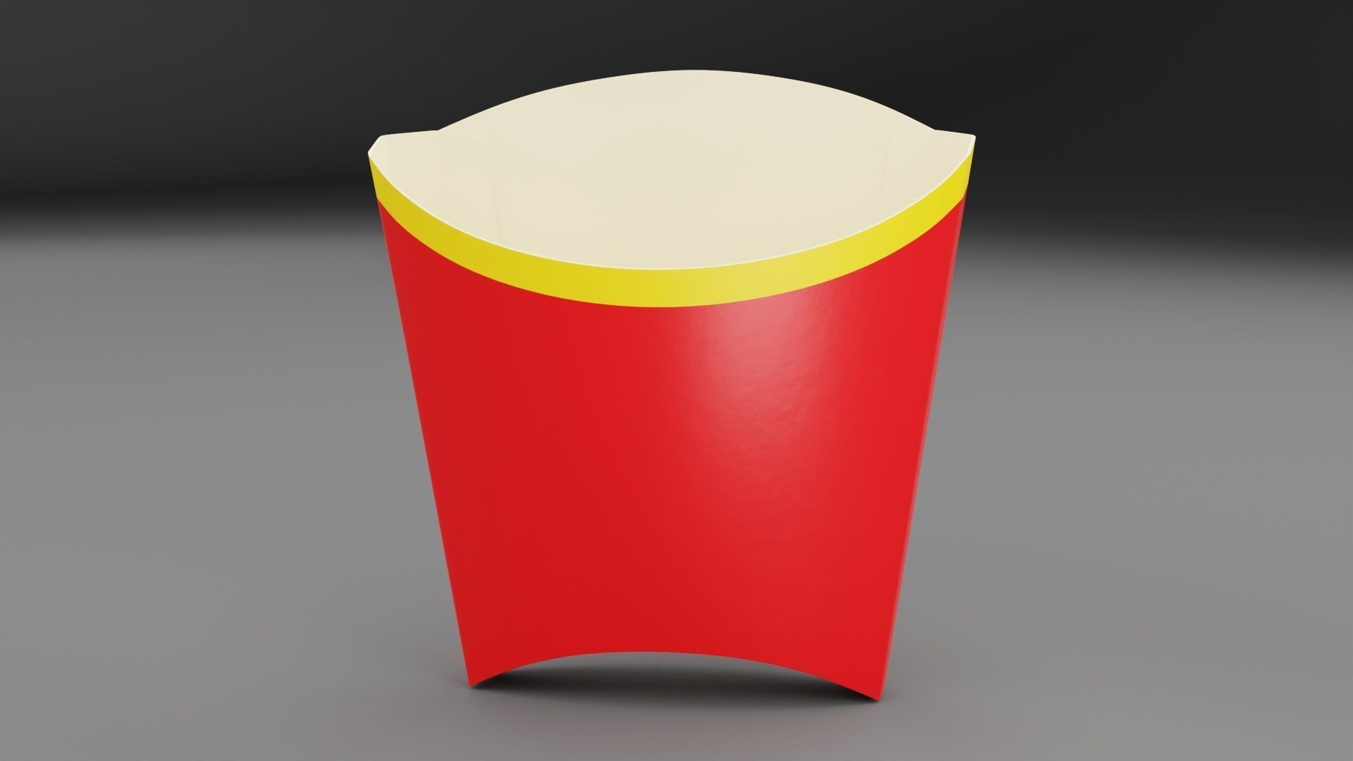 3D model Empty packages french fries box VR / AR / low-poly | CGTrader