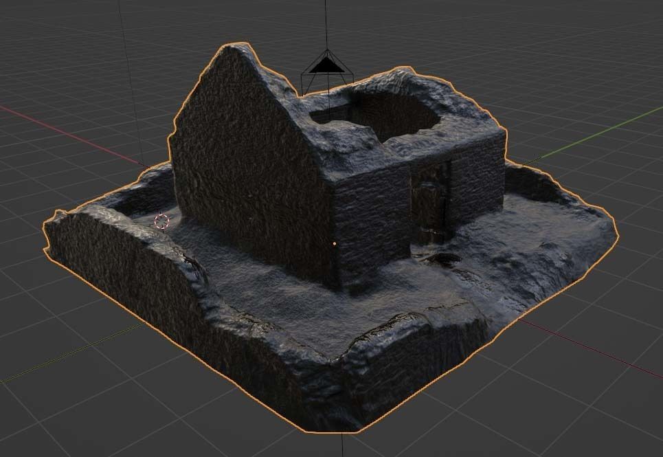 3D model Napoleonic Ruin of Stone Building - Game-Ready Photoscan VR ...