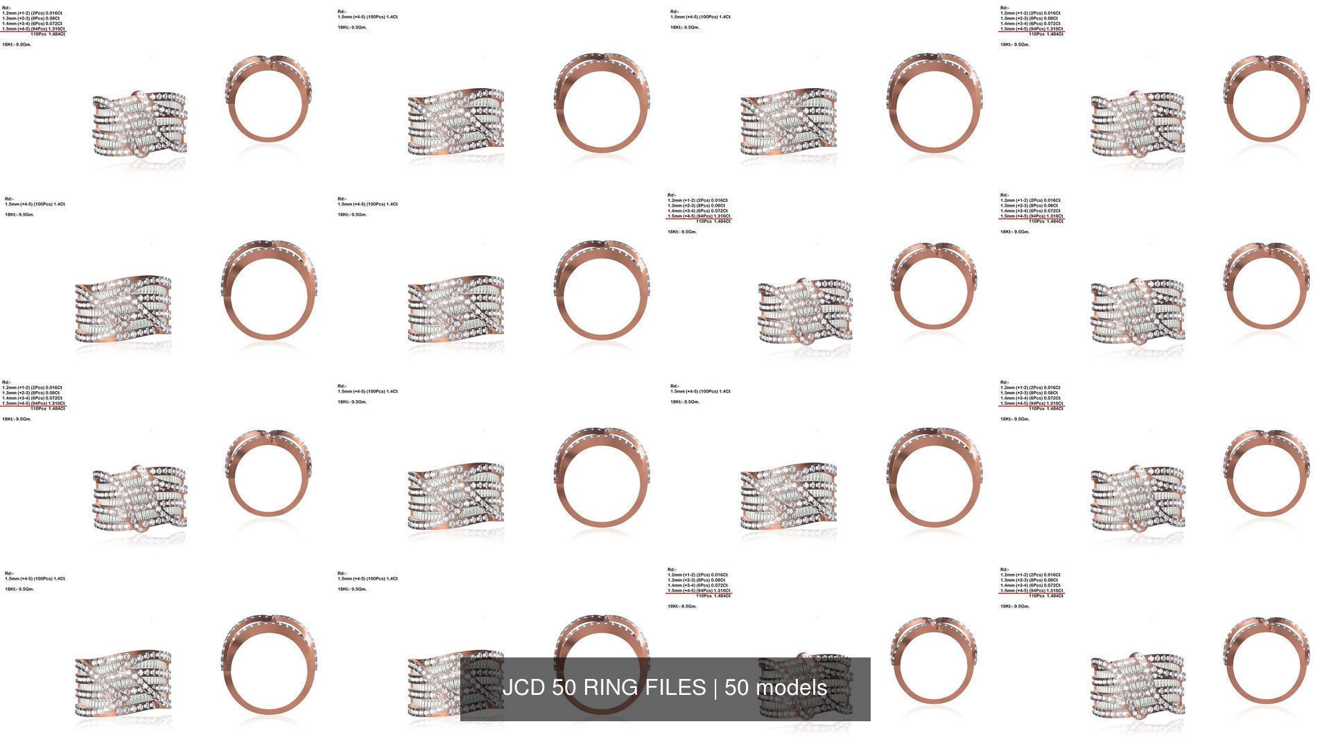JCD 50 RING FILES 3D Model Collection | CGTrader