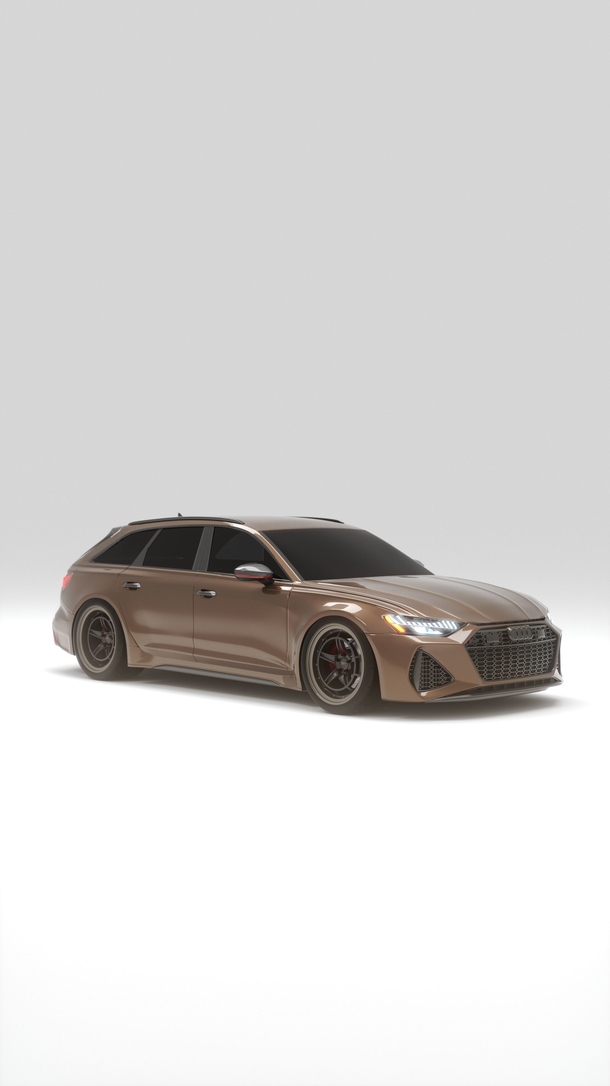 Audi RS 6 Avant with Bike and Roofbox 3D model animated | CGTrader