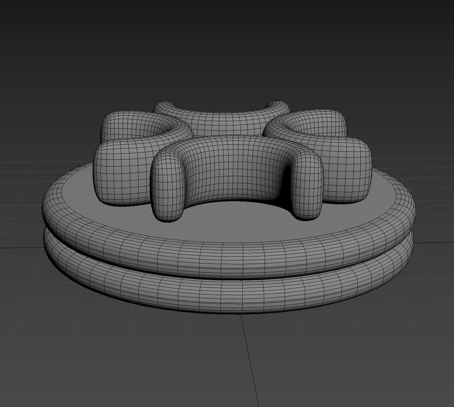 Round couch 3D model | CGTrader
