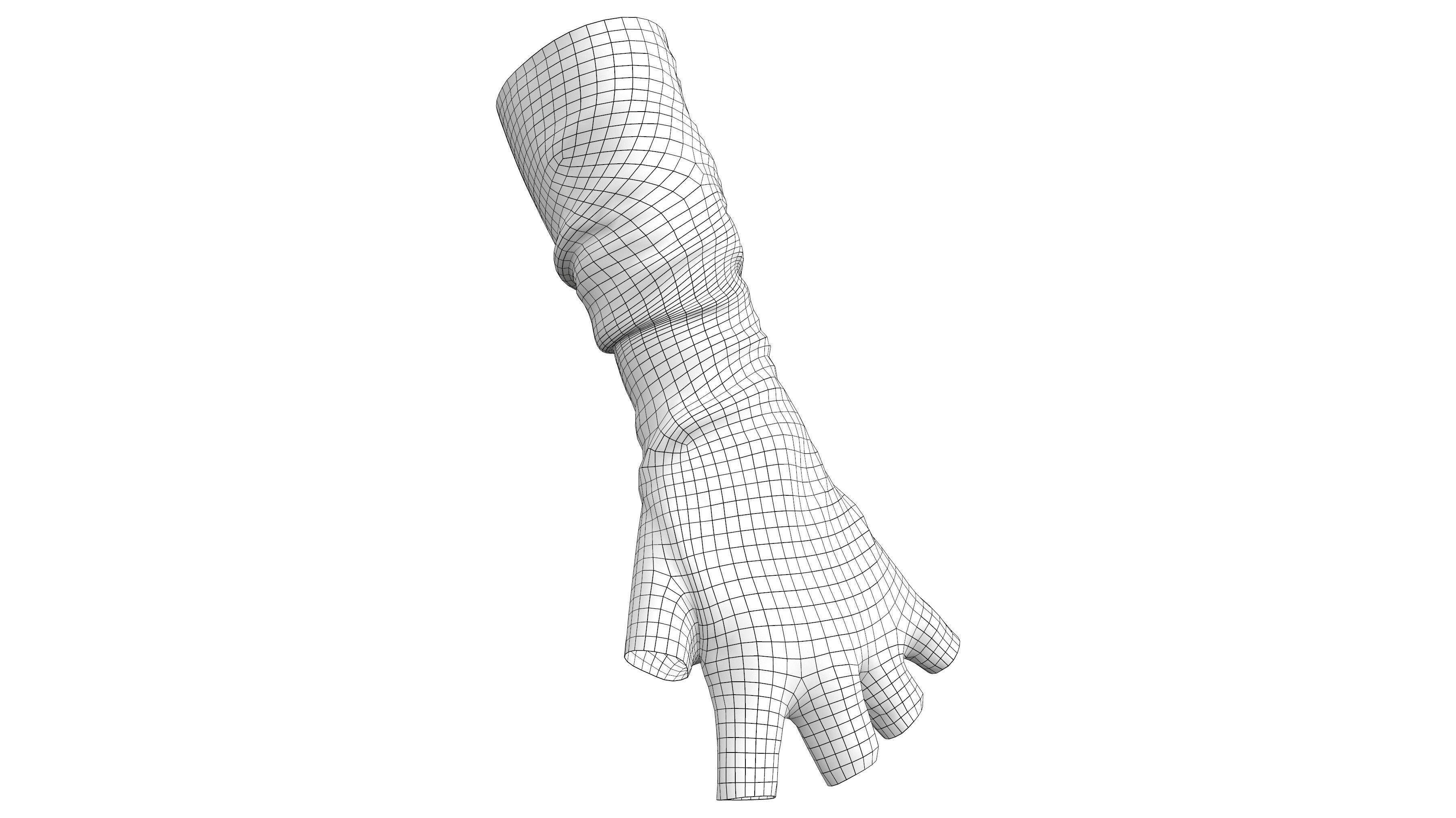 3D model Black Leather Fingerless Gloves VR / AR / low-poly | CGTrader
