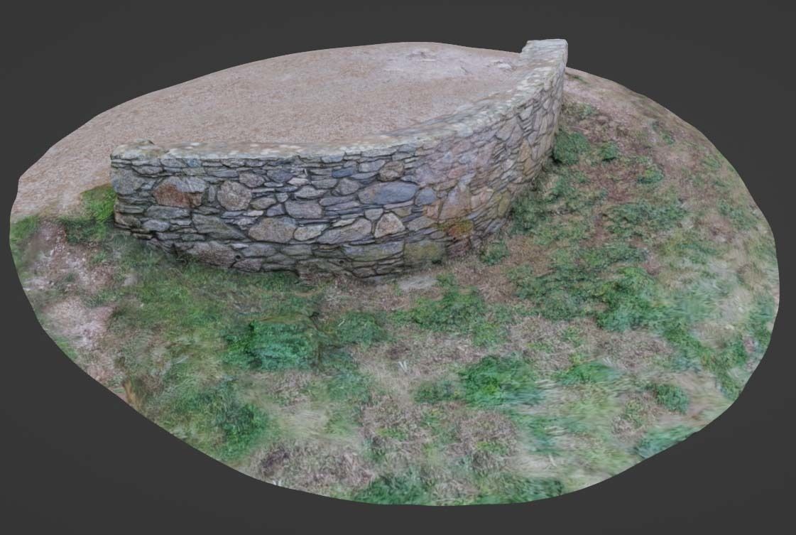 3D model Stone Wall - Realistic Curved - Photo-scanned Low-Poly 3D 2K ...