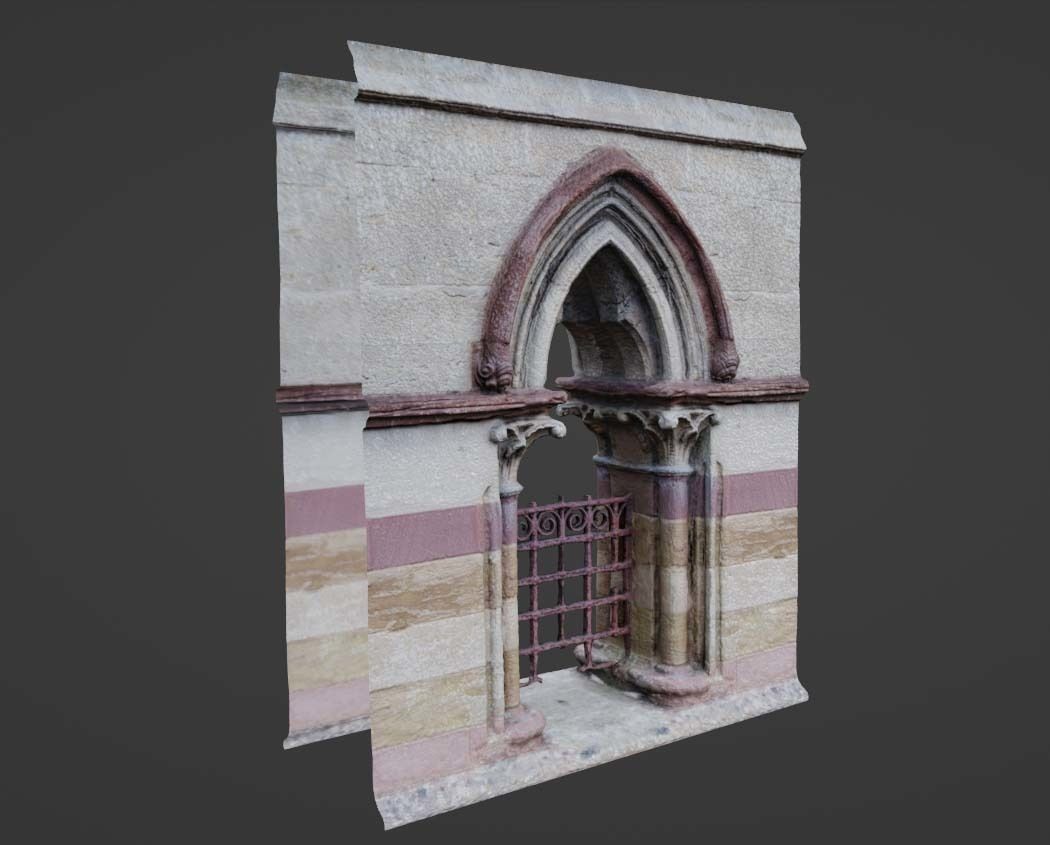 3D model Stone Gothic Arch - Ornate Photo-Scan Archway VR / AR / low ...