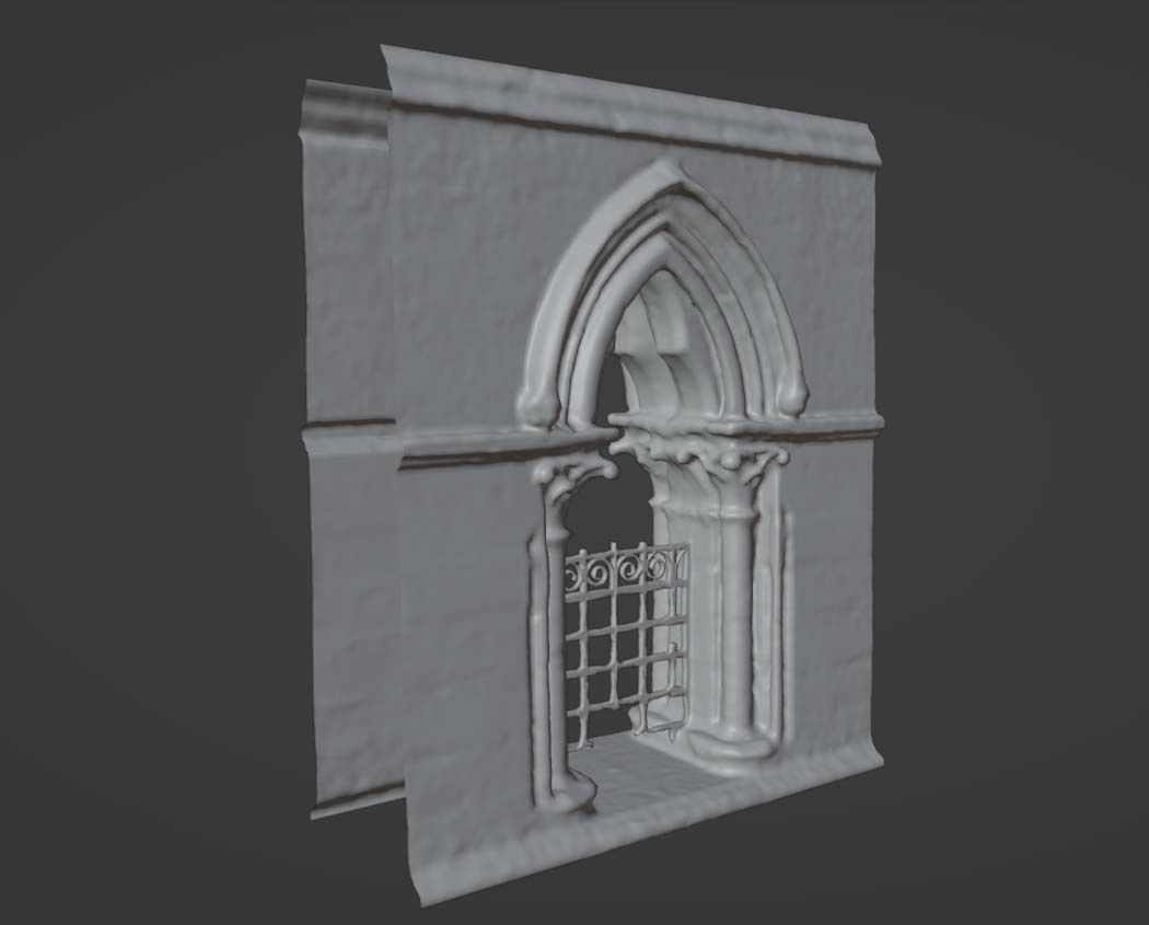 3D model Stone Gothic Arch - Ornate Photo-Scan Archway VR / AR / low ...