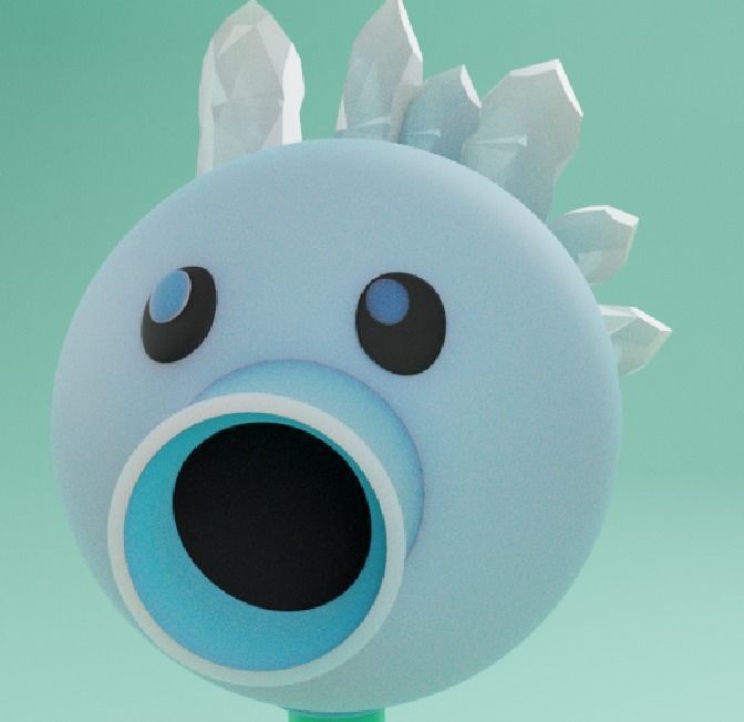 3D model Snow peas from plants vs zombies VR / AR / low-poly | CGTrader