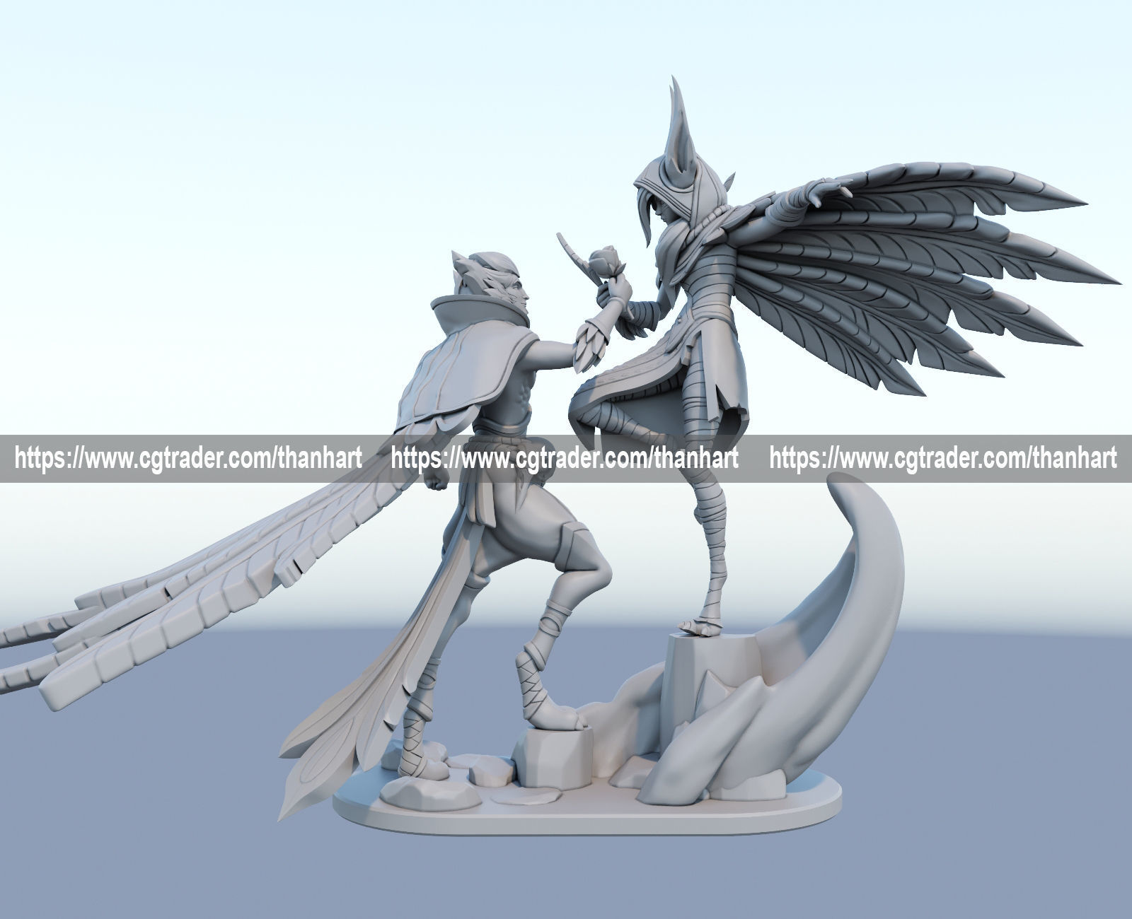 rakan League of Legends 3D print model 3D model 3D printable | CGTrader
