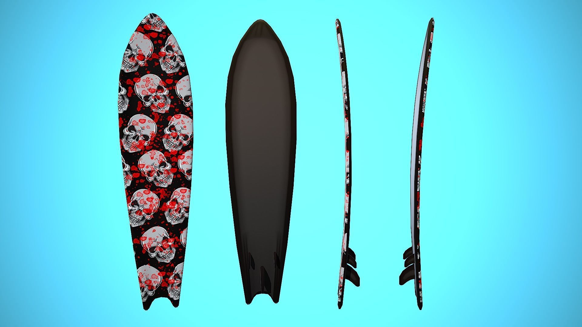 3D model SURF BOARD 15 CARTOON STYLIZED VR / AR / low-poly | CGTrader