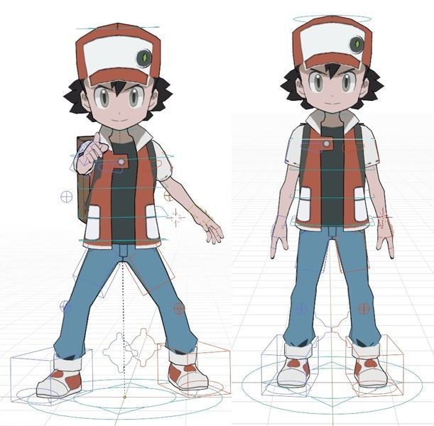 Red - Pokemon free VR / AR / low-poly 3D model animated rigged | CGTrader