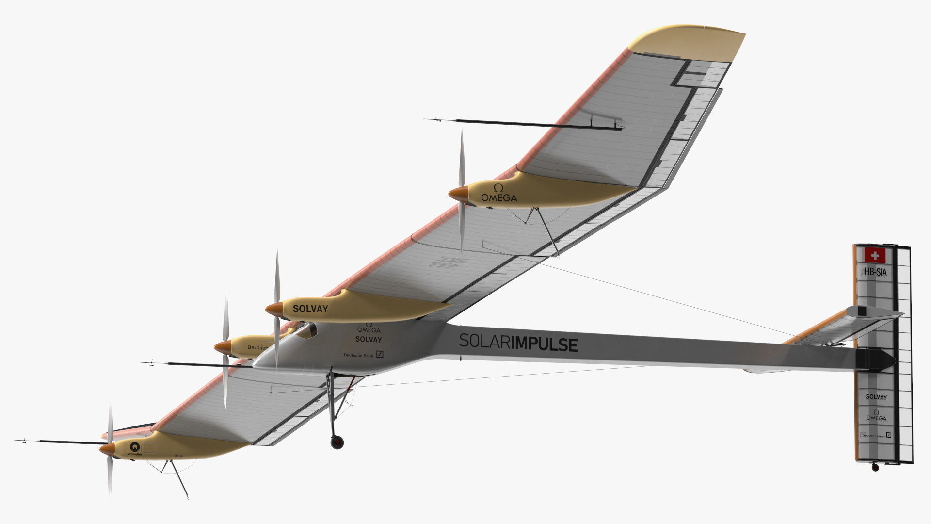 Airplane Prototype Solar Impulse HB-SIA 3D model | CGTrader