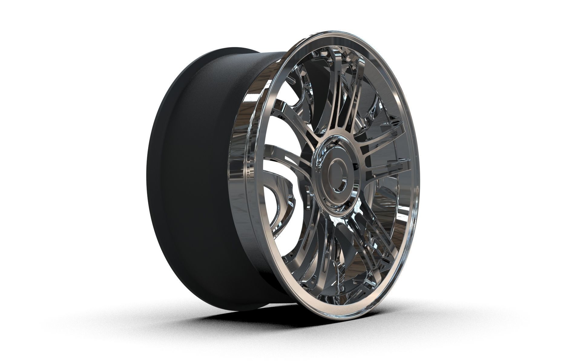 rims tuning chrome matt 3D model | CGTrader