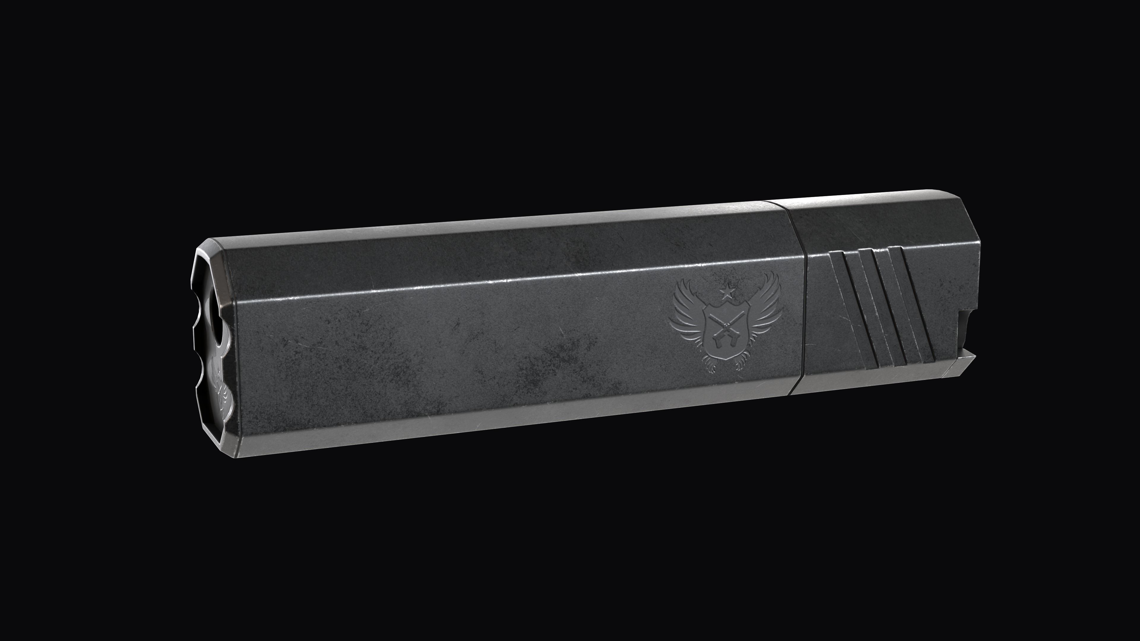 3D model SilencerCo Osprey 9 9x19mm suppressor VR / AR / low-poly ...