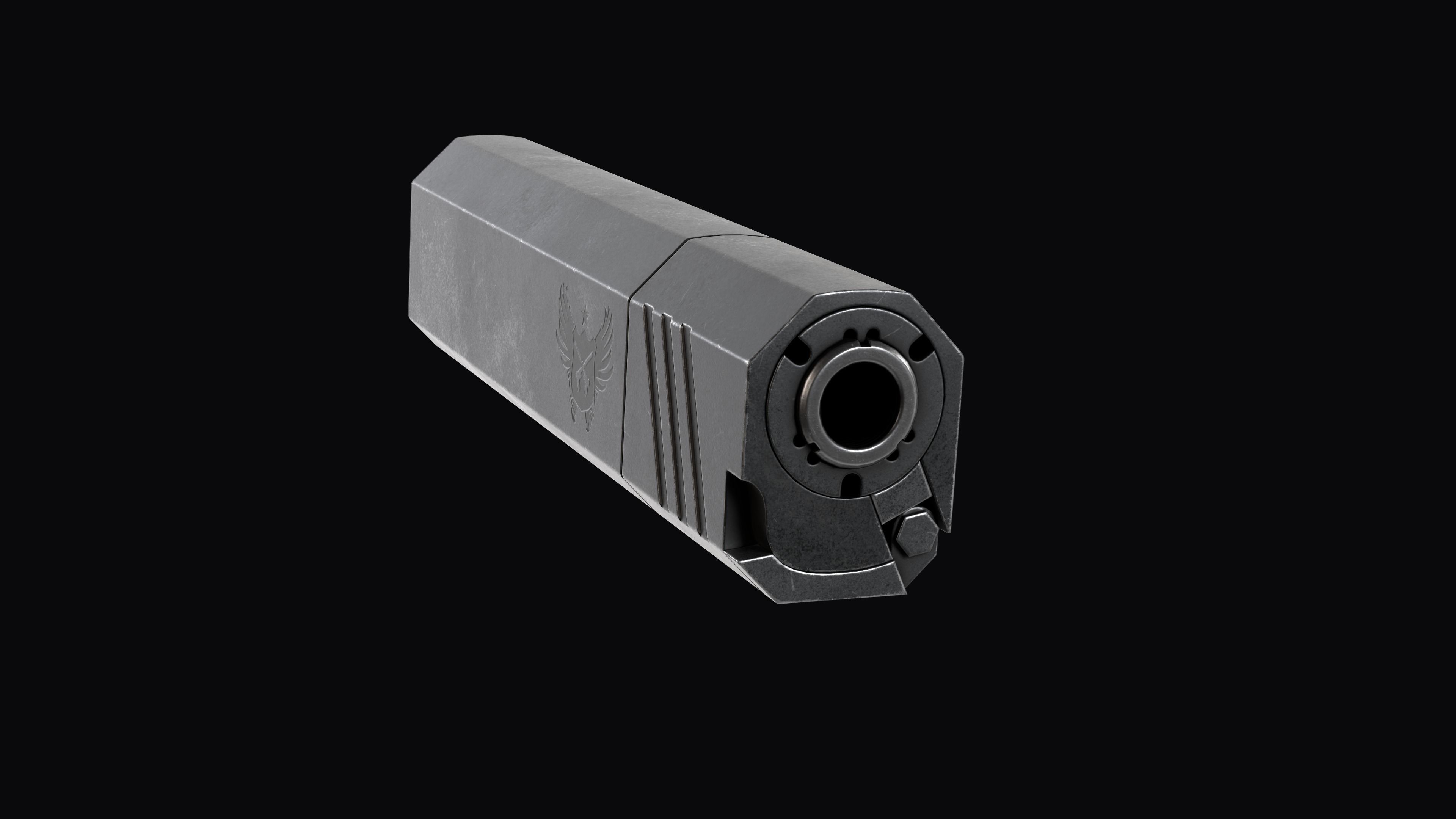 3D model SilencerCo Osprey 9 9x19mm suppressor VR / AR / low-poly | CGTrader