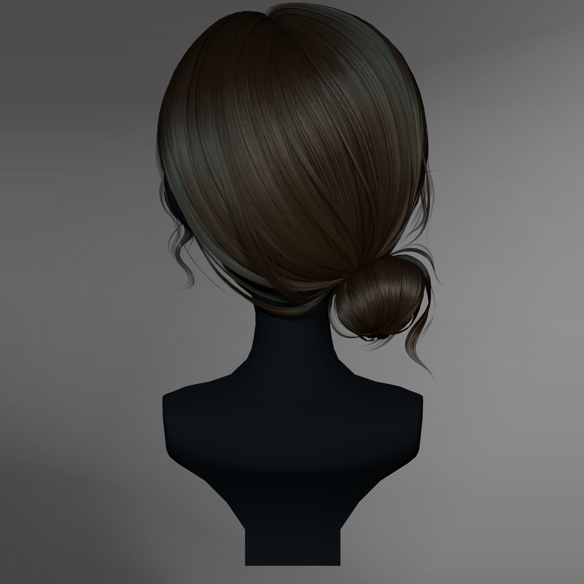 3D model Game Hair - Female Hairstyle V5 VR / AR / low-poly | CGTrader