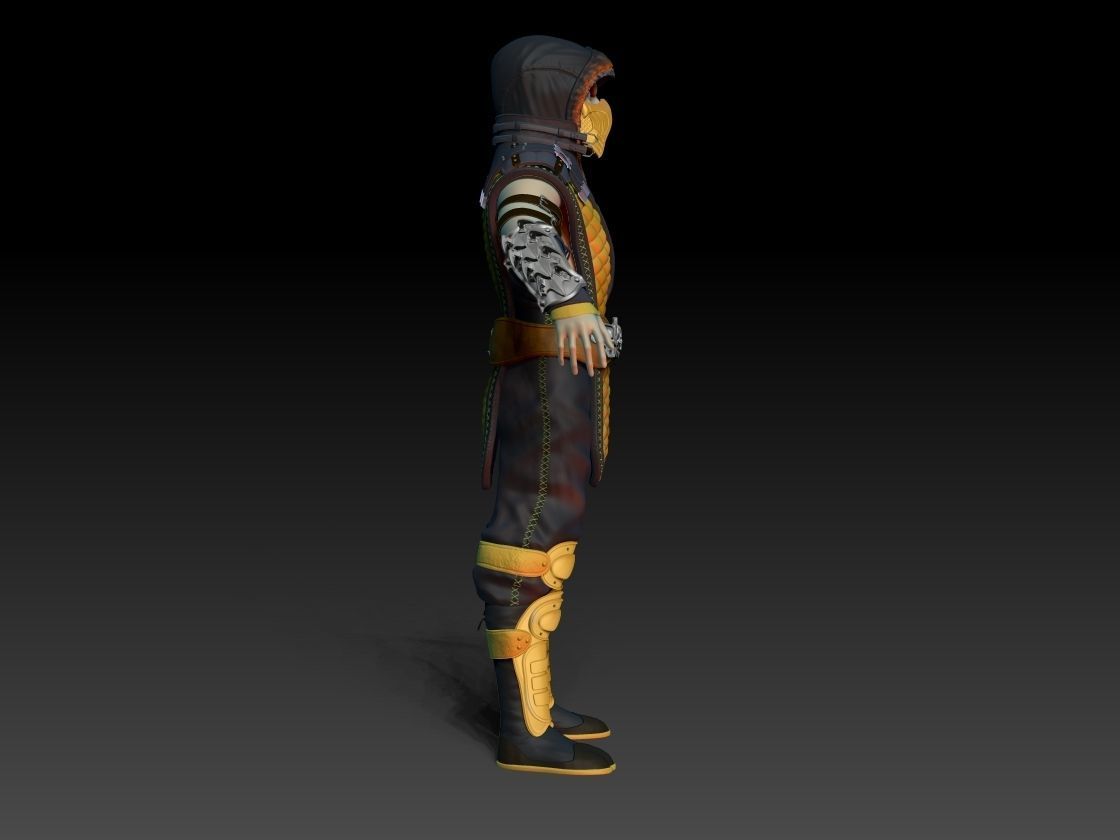Mortal Kombat Scorpion High Poly With Mixed Armor 3D model | CGTrader