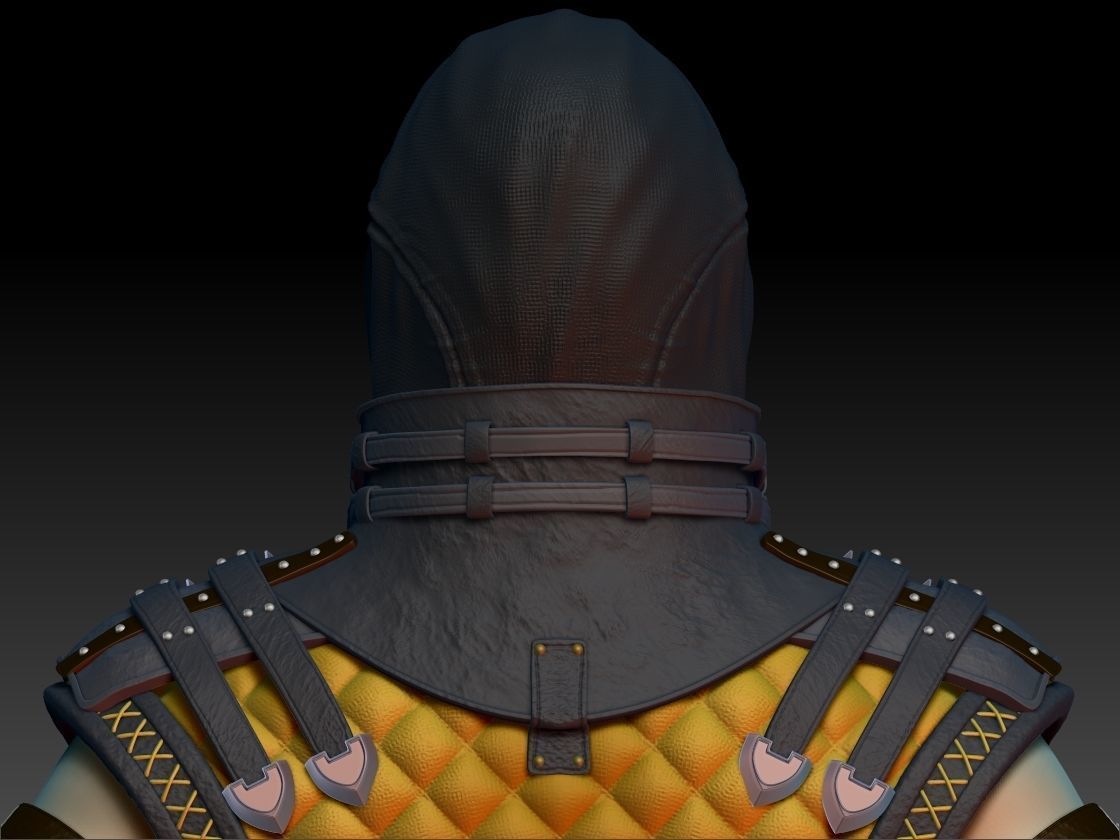 Mortal Kombat Scorpion High Poly With Mixed Armor 3D model | CGTrader