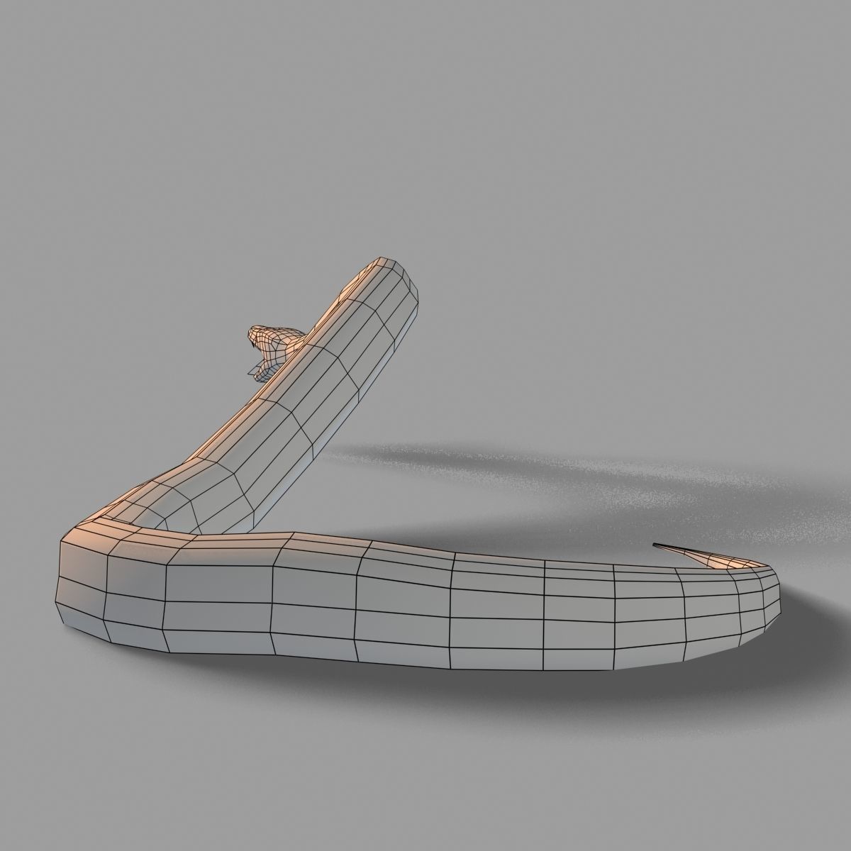 Skined LowPoly Realistic Black Python Snake 3D model rigged | CGTrader