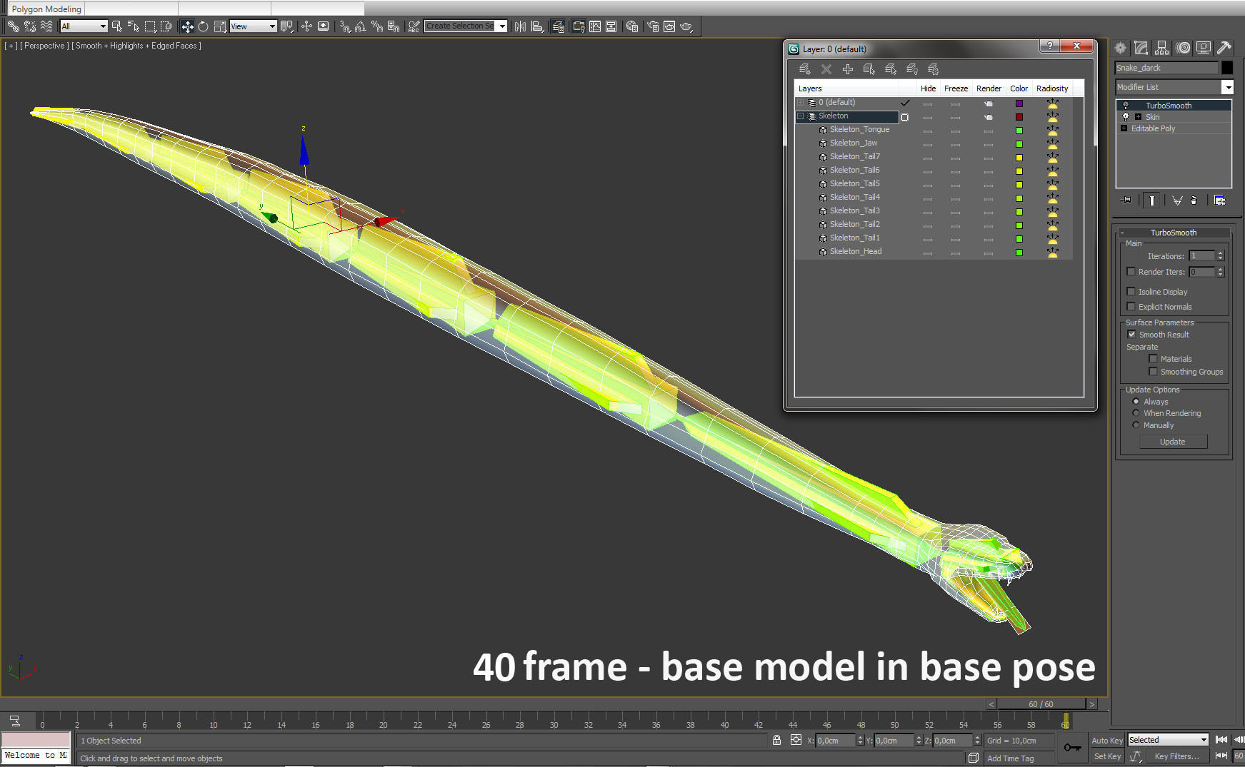 Skined LowPoly Realistic Black Python Snake 3D model rigged | CGTrader