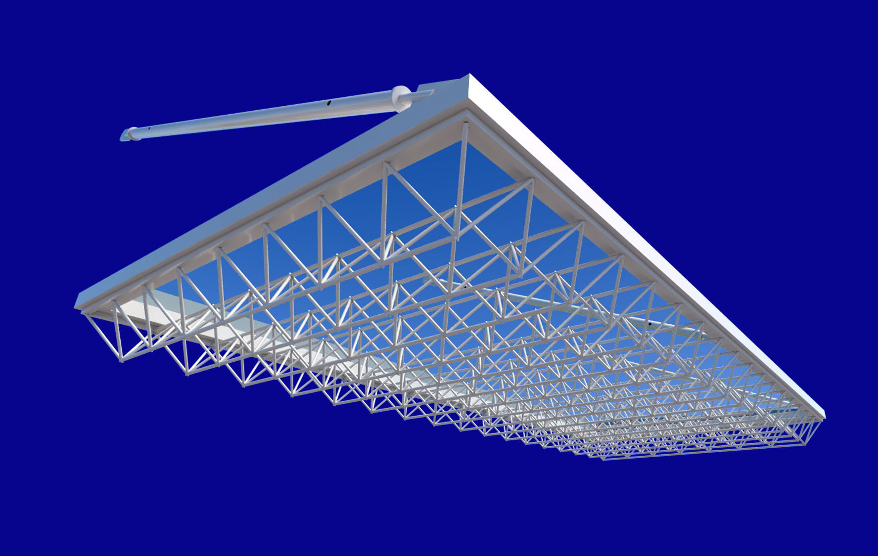 Canopy triangle pipe bones 3D model | CGTrader