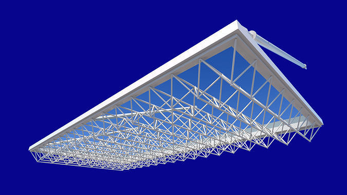 Canopy triangle pipe bones 3D model | CGTrader