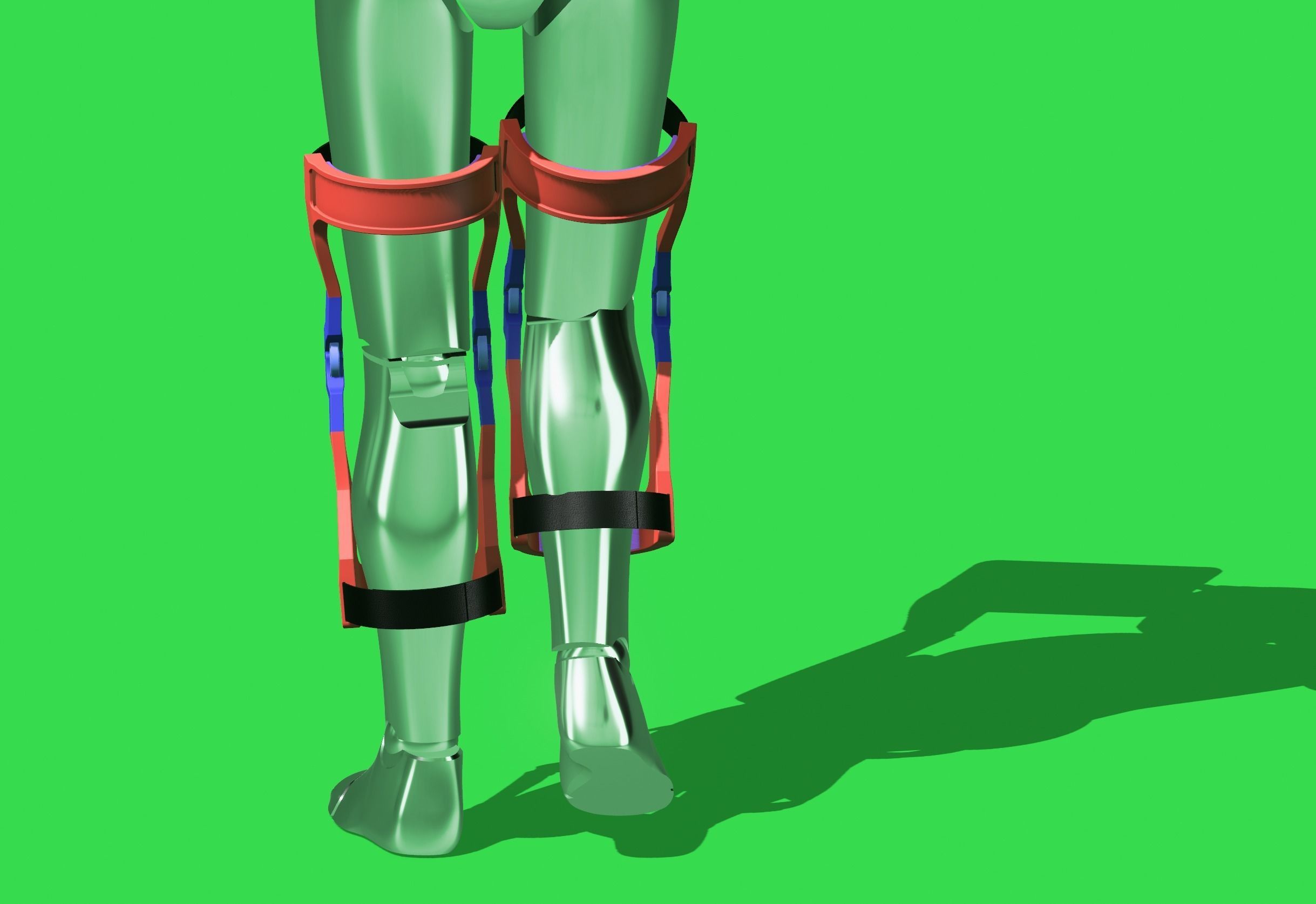 XTI PASSIVE LOCKING EXOSKELETON KNEE 3D model 3D printable | CGTrader
