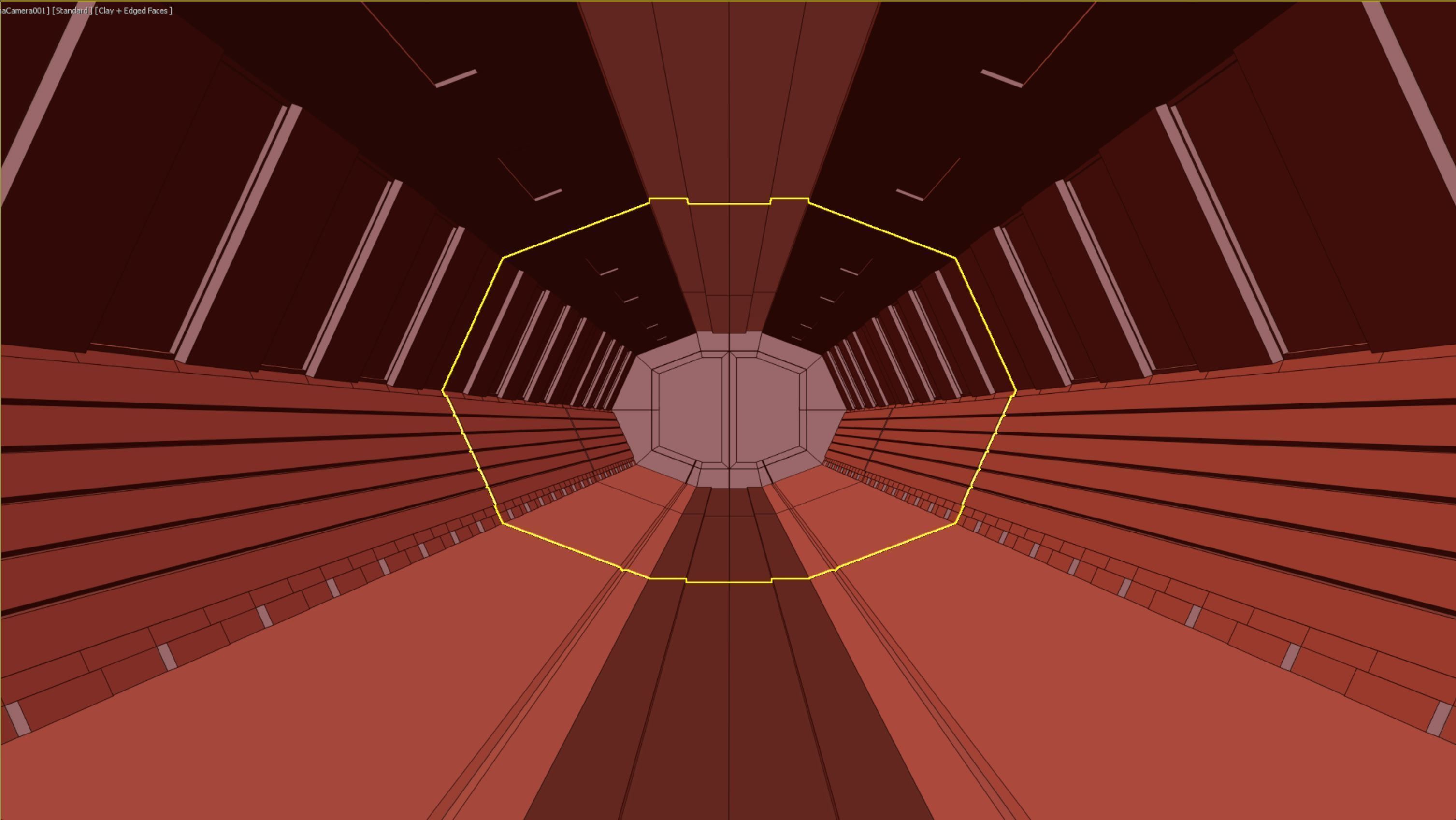 3D model low poly scifi corridor 02 VR / AR / low-poly | CGTrader