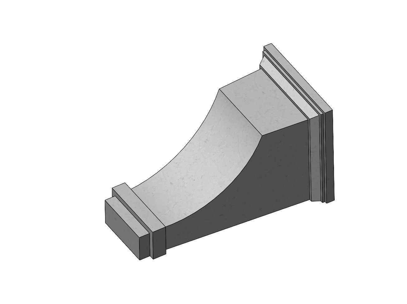 Tapered mission corbel bracket 3D model 3D printable | CGTrader