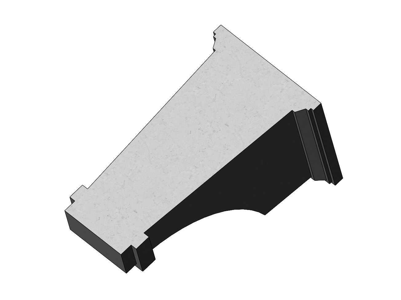 Tapered mission corbel bracket 3D model 3D printable | CGTrader