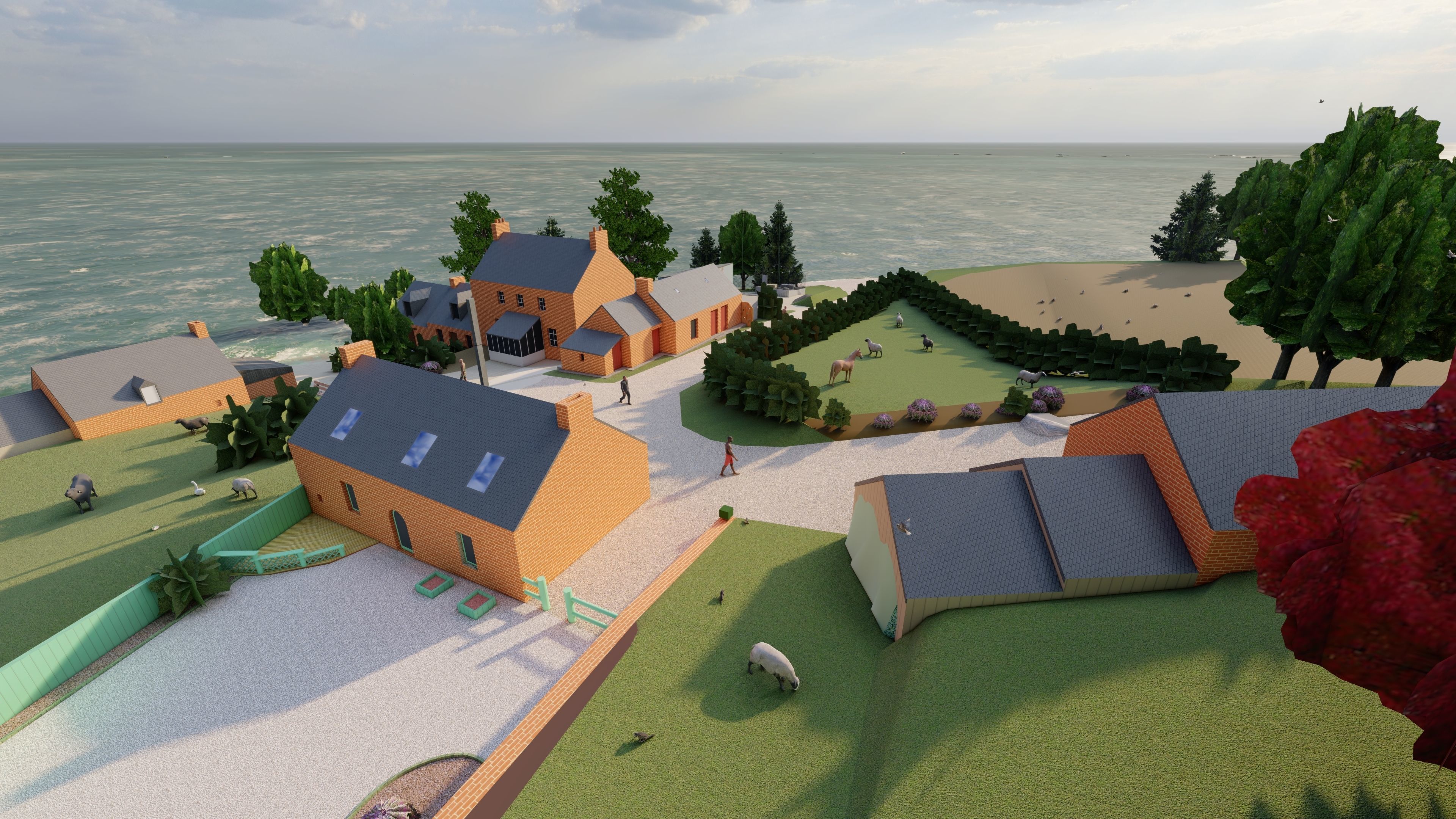 3D model Village life 3D model design VR / AR / low-poly | CGTrader