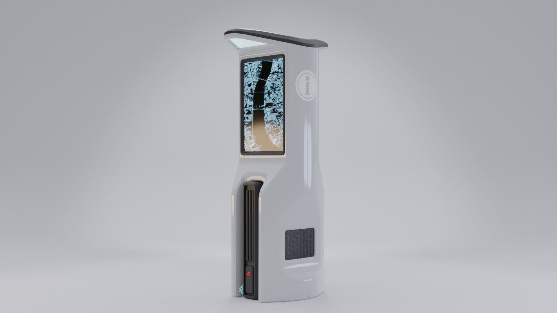 3D model Public Multi Information Display Concept VR / AR / low-poly ...