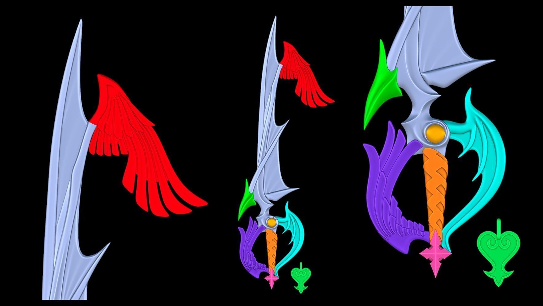 Way to the Dawn Keyblade 3D model 3D printable | CGTrader