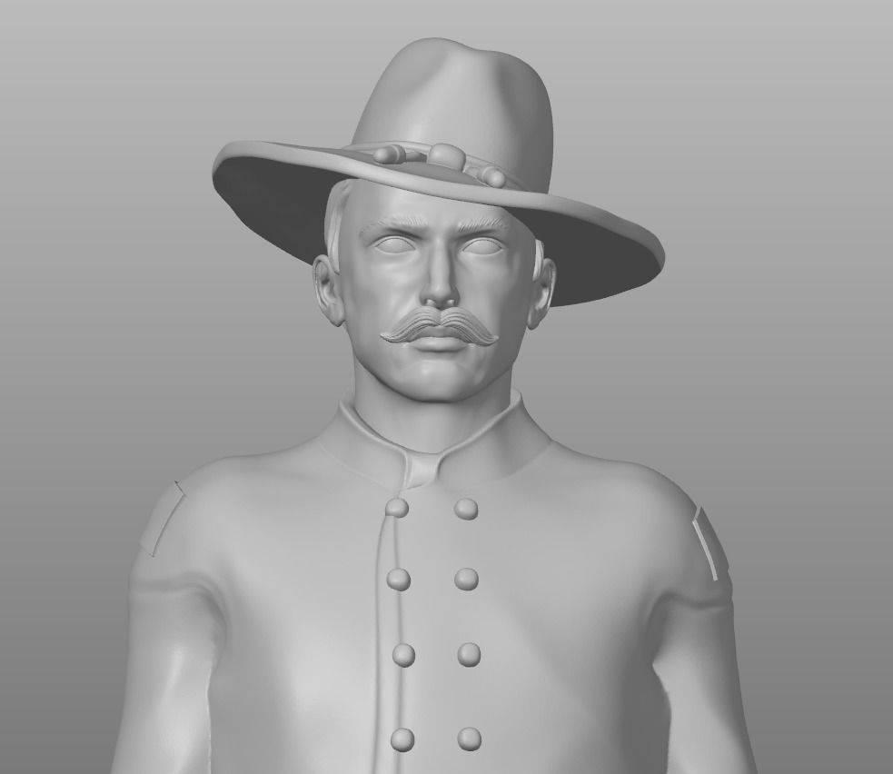 US 1800 Officer 3D model 3D printable | CGTrader