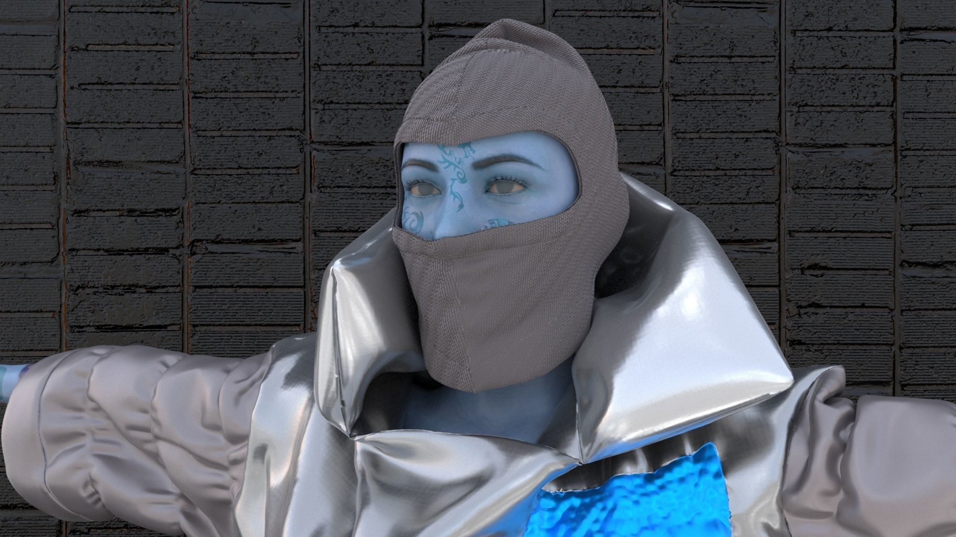 Marvelous Designer Outfit Pants jacket balaclava Model 3D 3D model ...