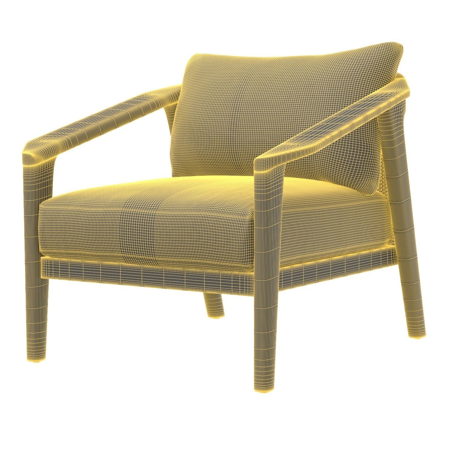 Malta Aluminum Lounge Chair 3D model | CGTrader