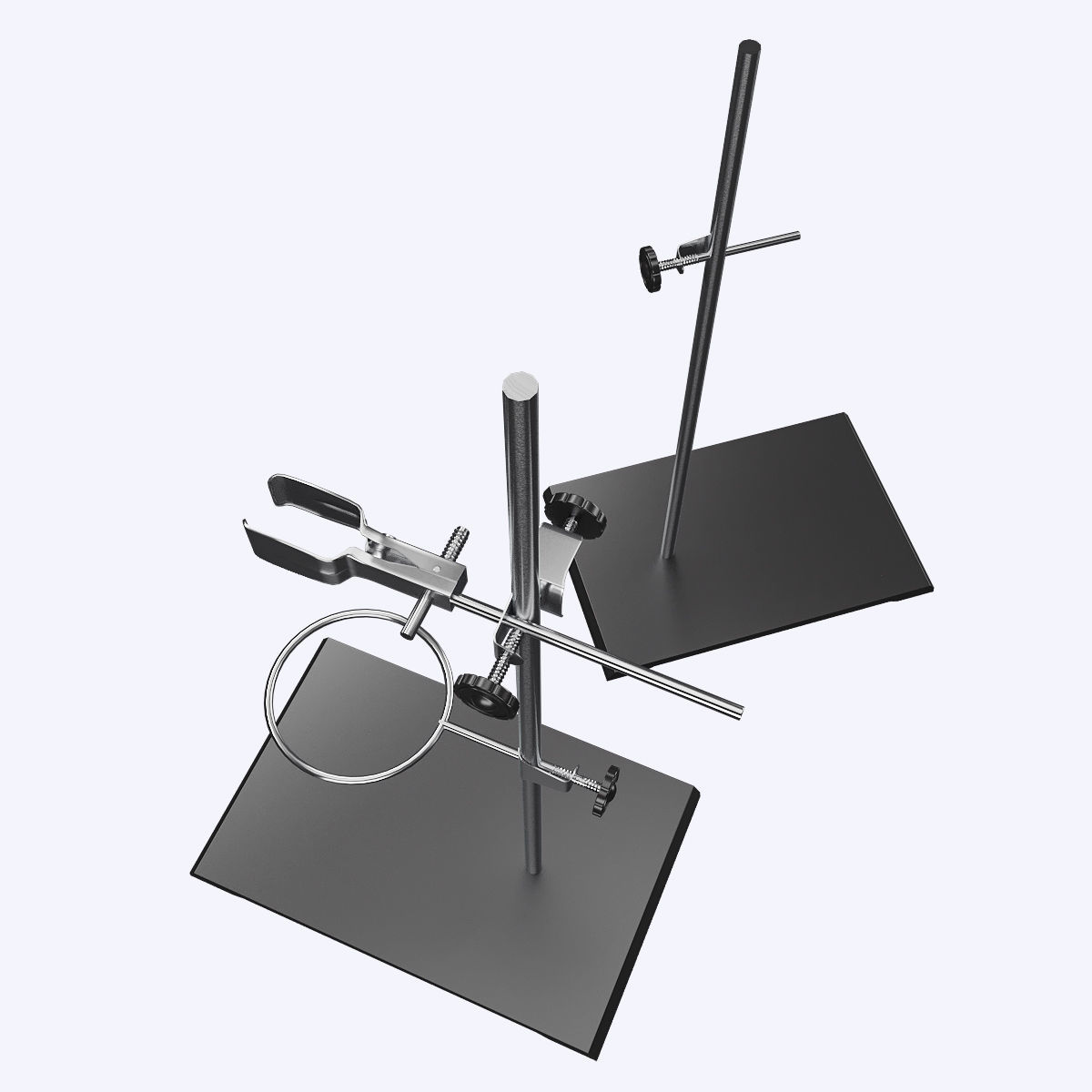 Retort Stands Support Clamp Flask Lab Stand Set Lab Bracket 3D model ...