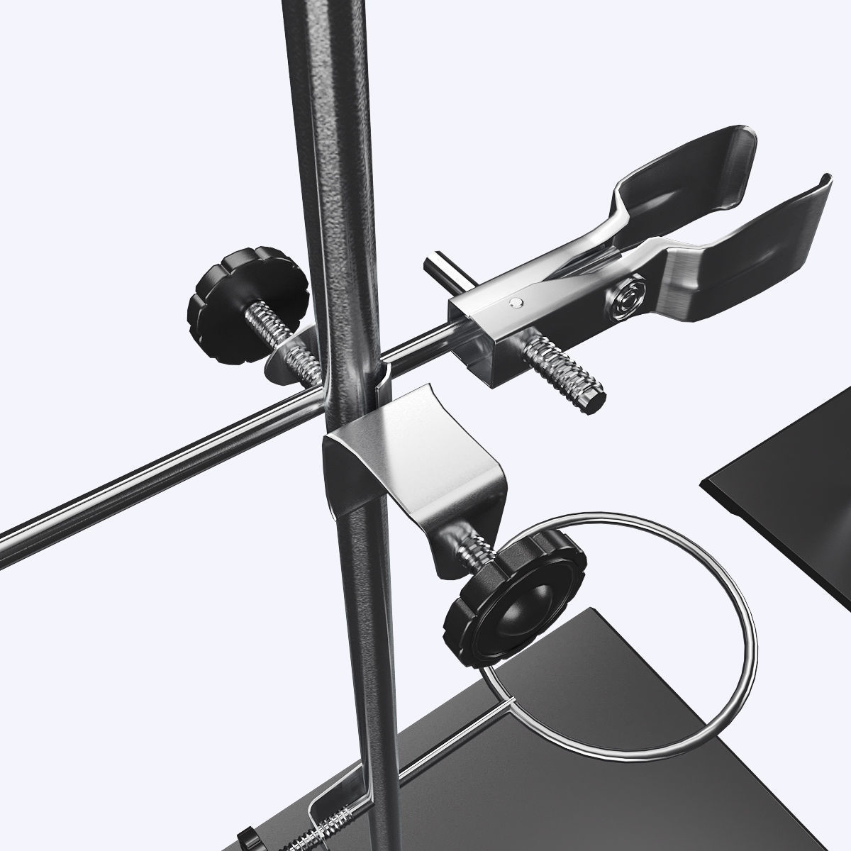 Retort Stands Support Clamp Flask Lab Stand Set Lab Bracket 3D model ...