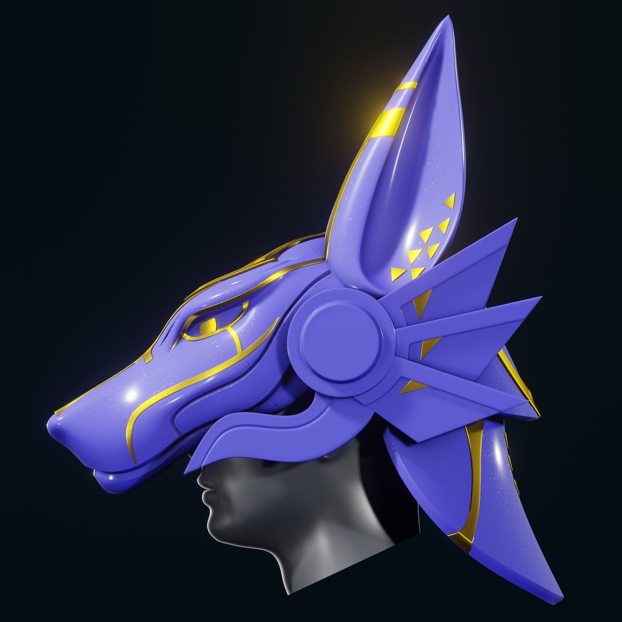 Cyno Ancient Mask 3D model 3D printable | CGTrader