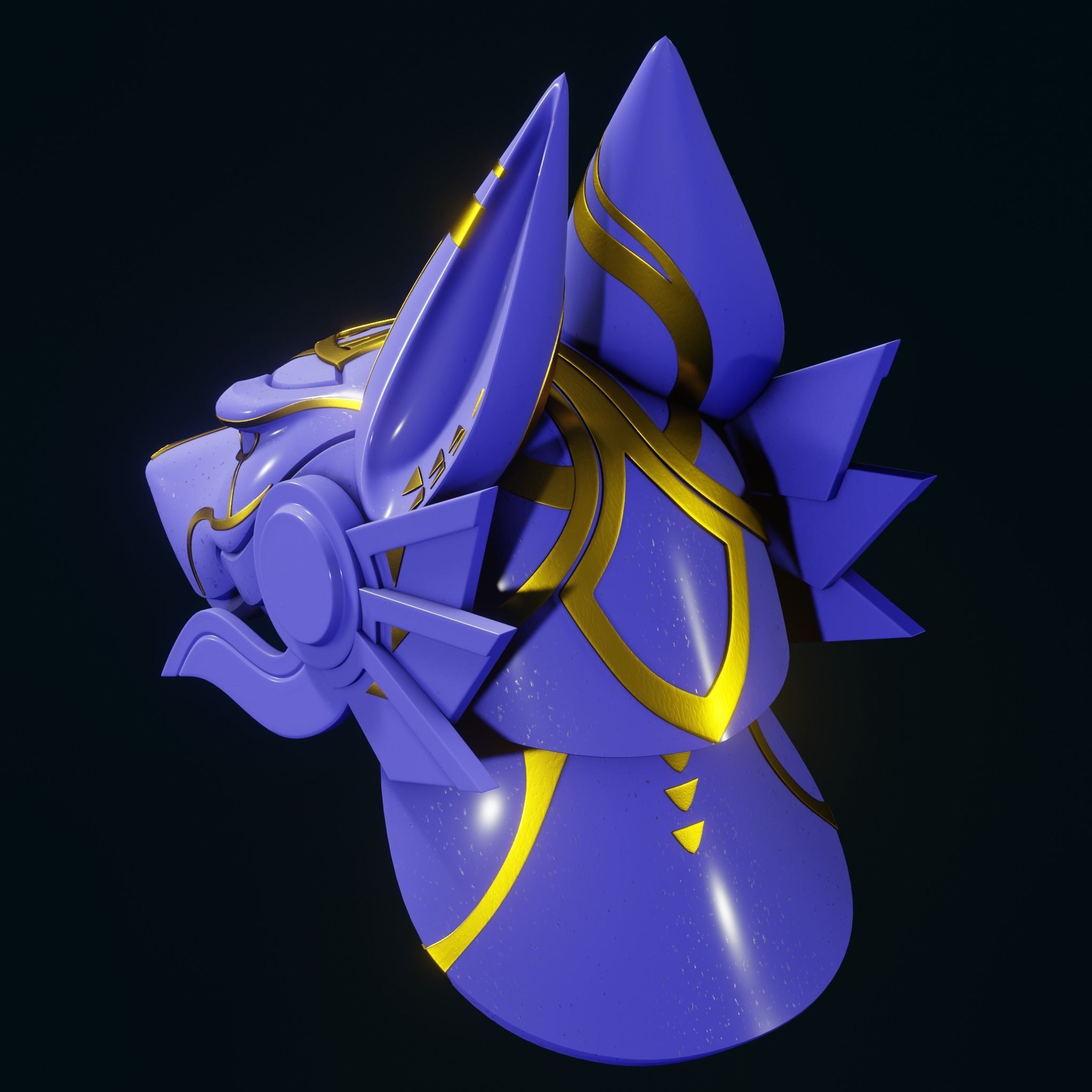 Cyno Ancient Mask 3D model 3D printable | CGTrader