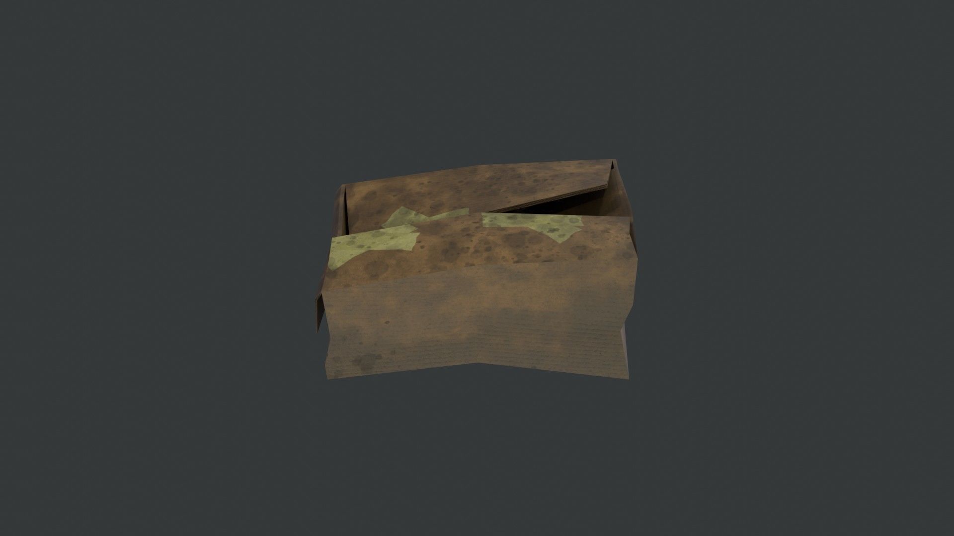 3D model Dirty Carton Boxes - 3 Piece Set VR / AR / low-poly | CGTrader