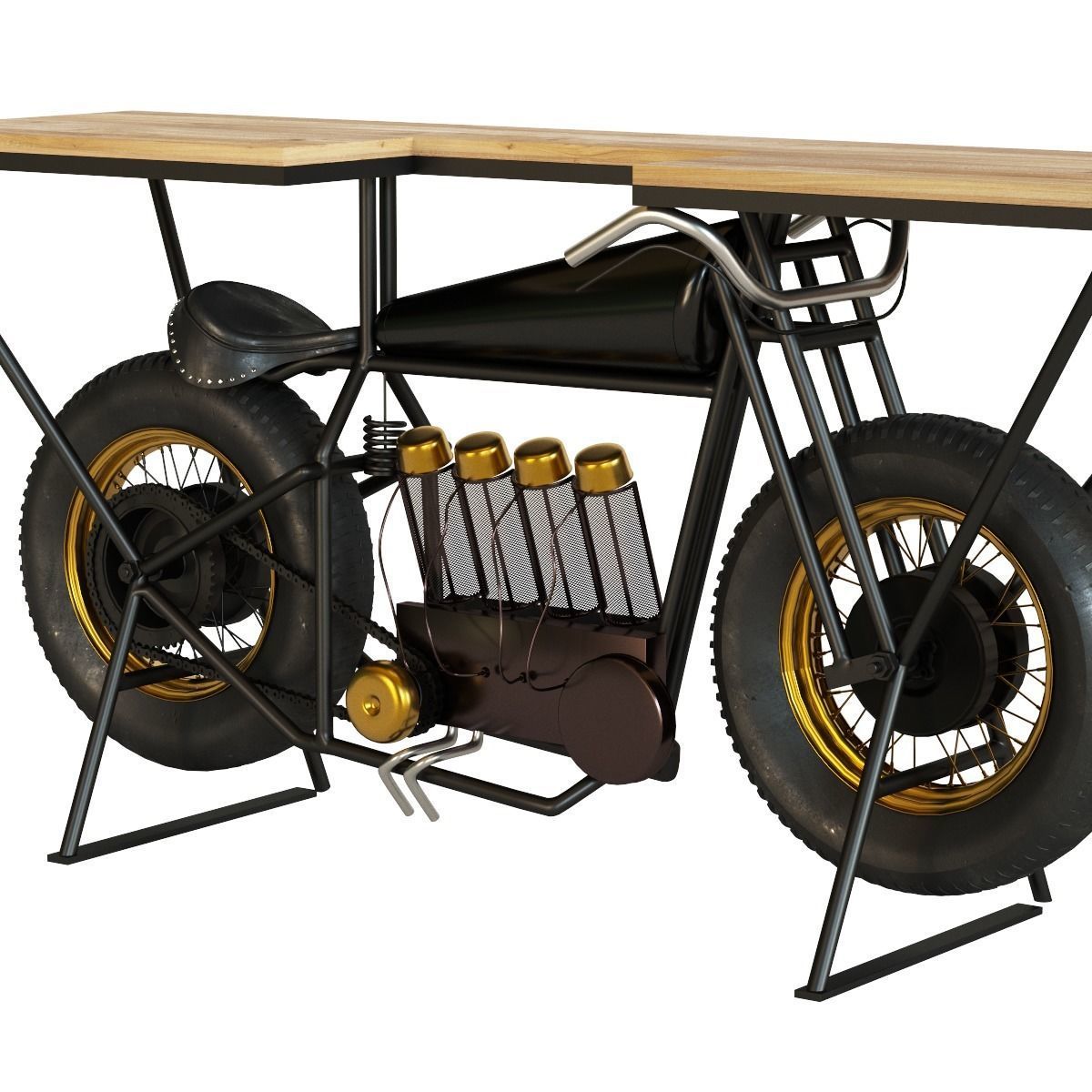 Console Motorbike Black 3D model | CGTrader
