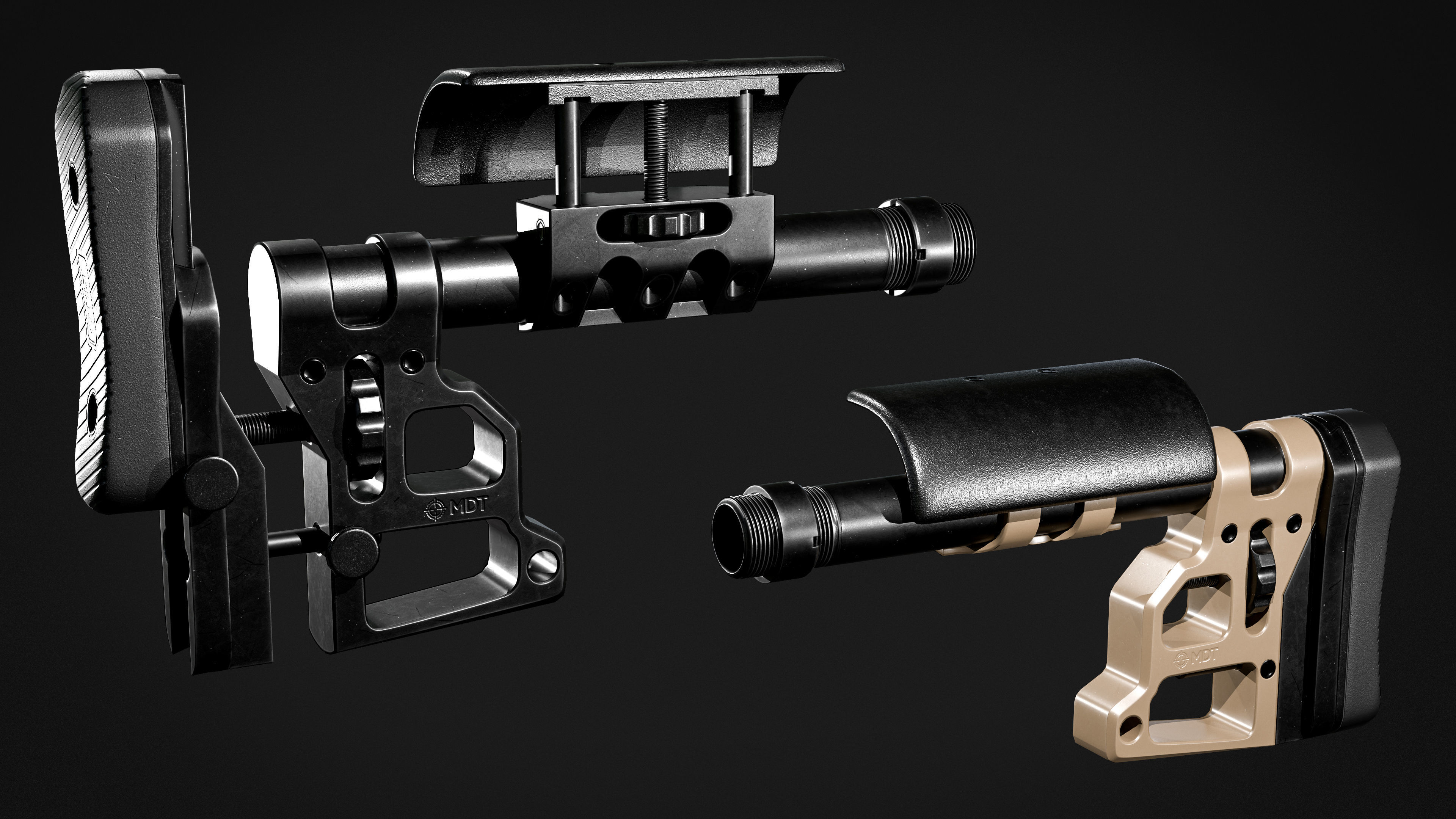 MDT SCS - Skeleton Carbine Stock 3D model | CGTrader