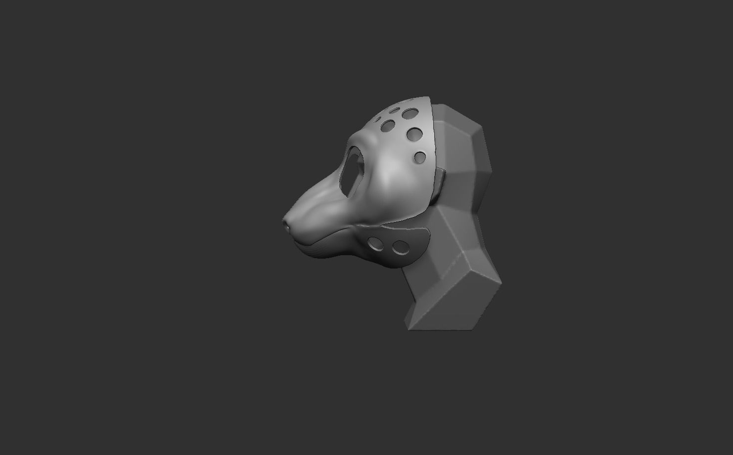 Fursuit Head Base Tiger Lion or Big Cat 3D model 3D printable | CGTrader
