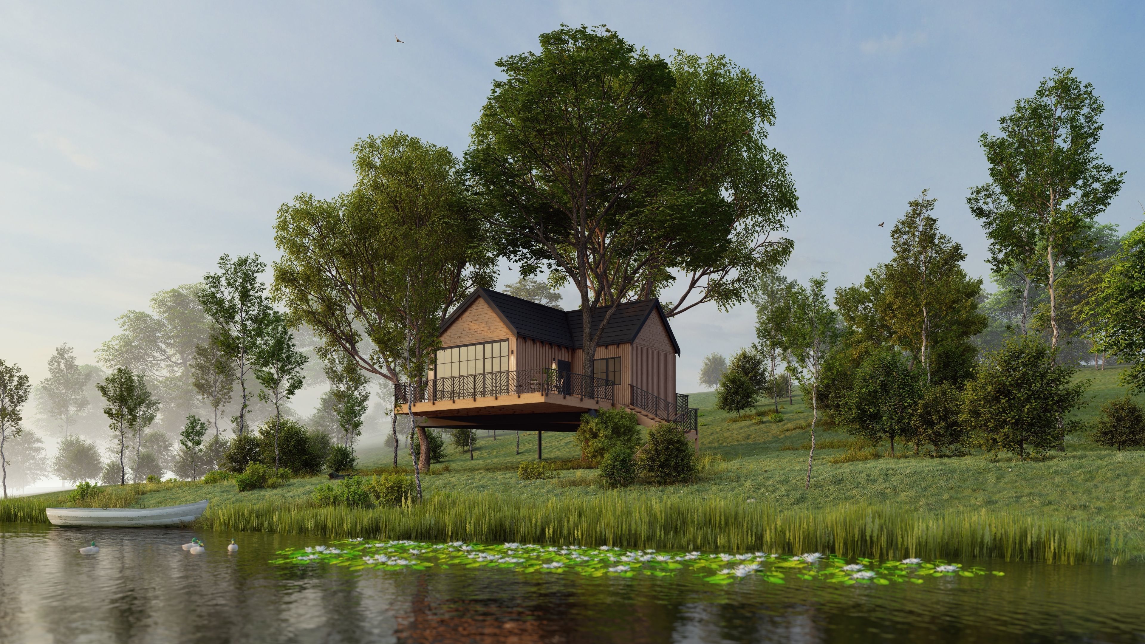 Treehouse scene Lumion12 archicad sketchup 3D model animated | CGTrader